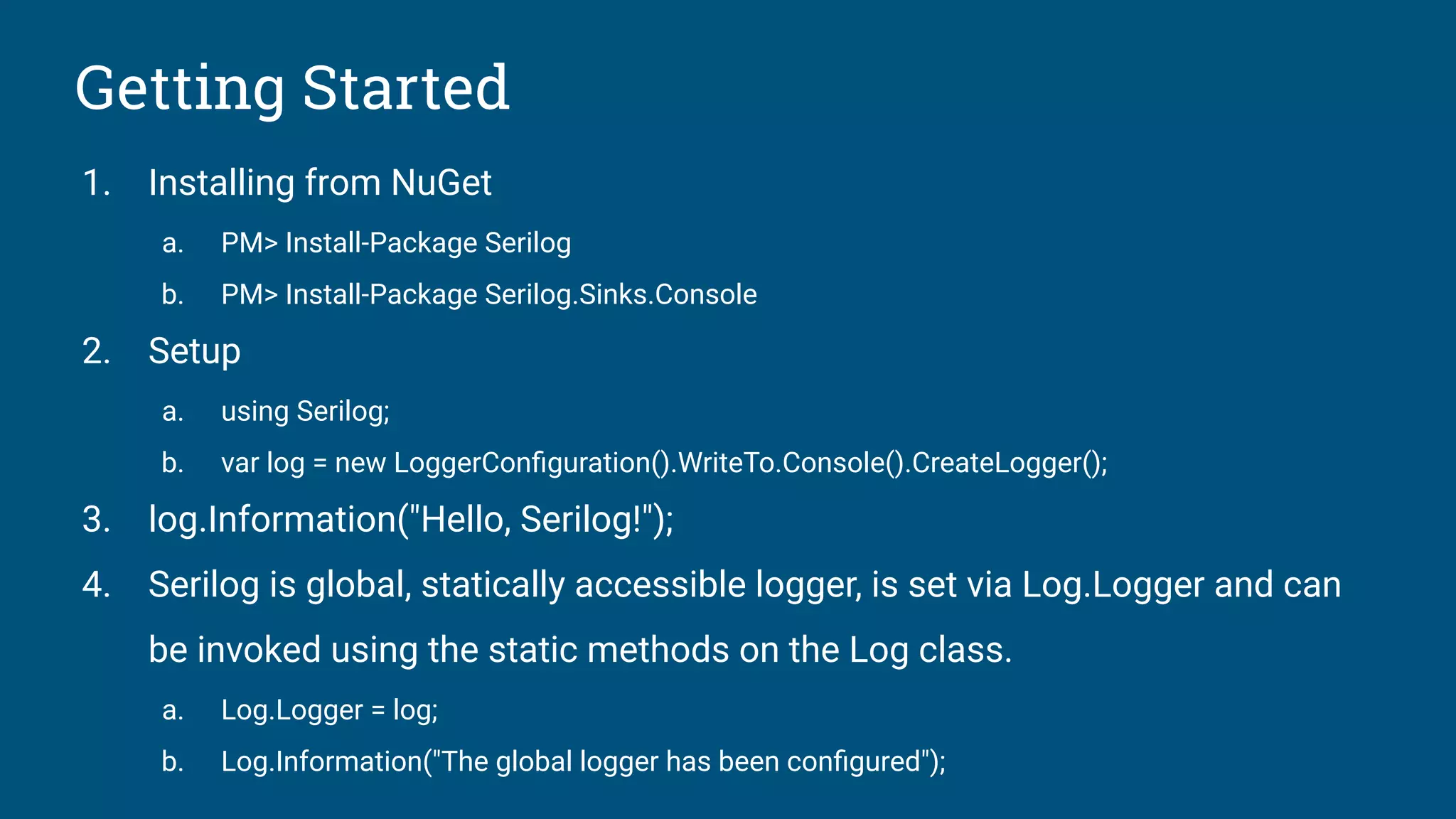 Structured and centralized logging with serilog | PDF