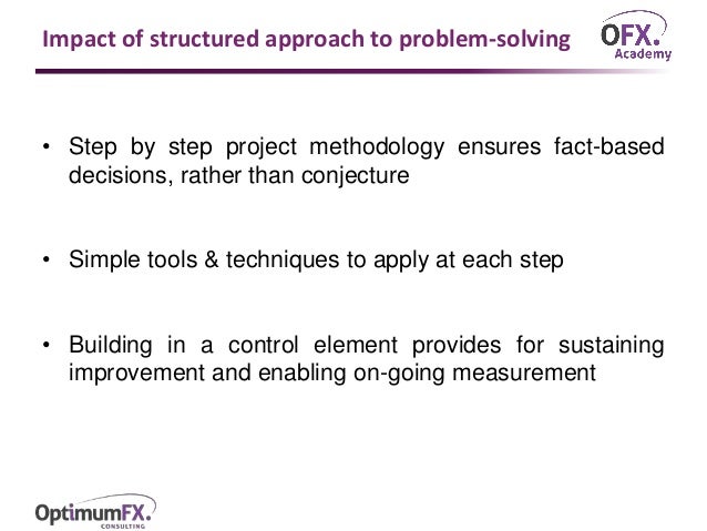 Structured approach to problem solving Structured approach to problem solving