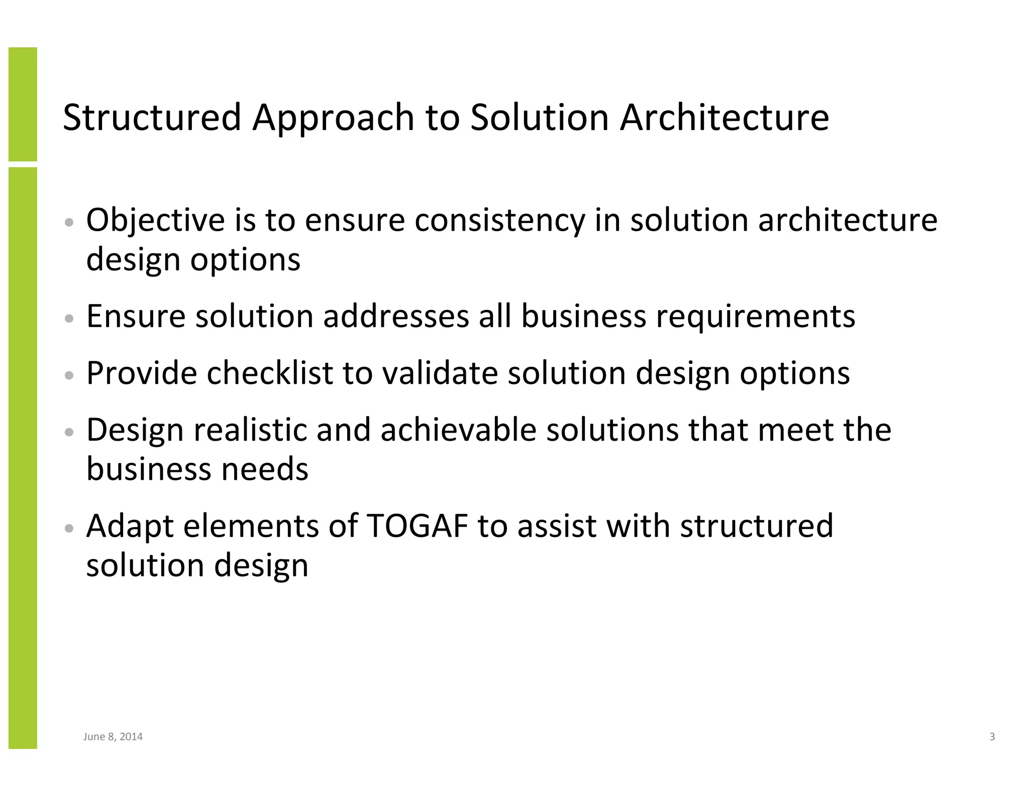 Structured Approach to Solution Architecture | PDF