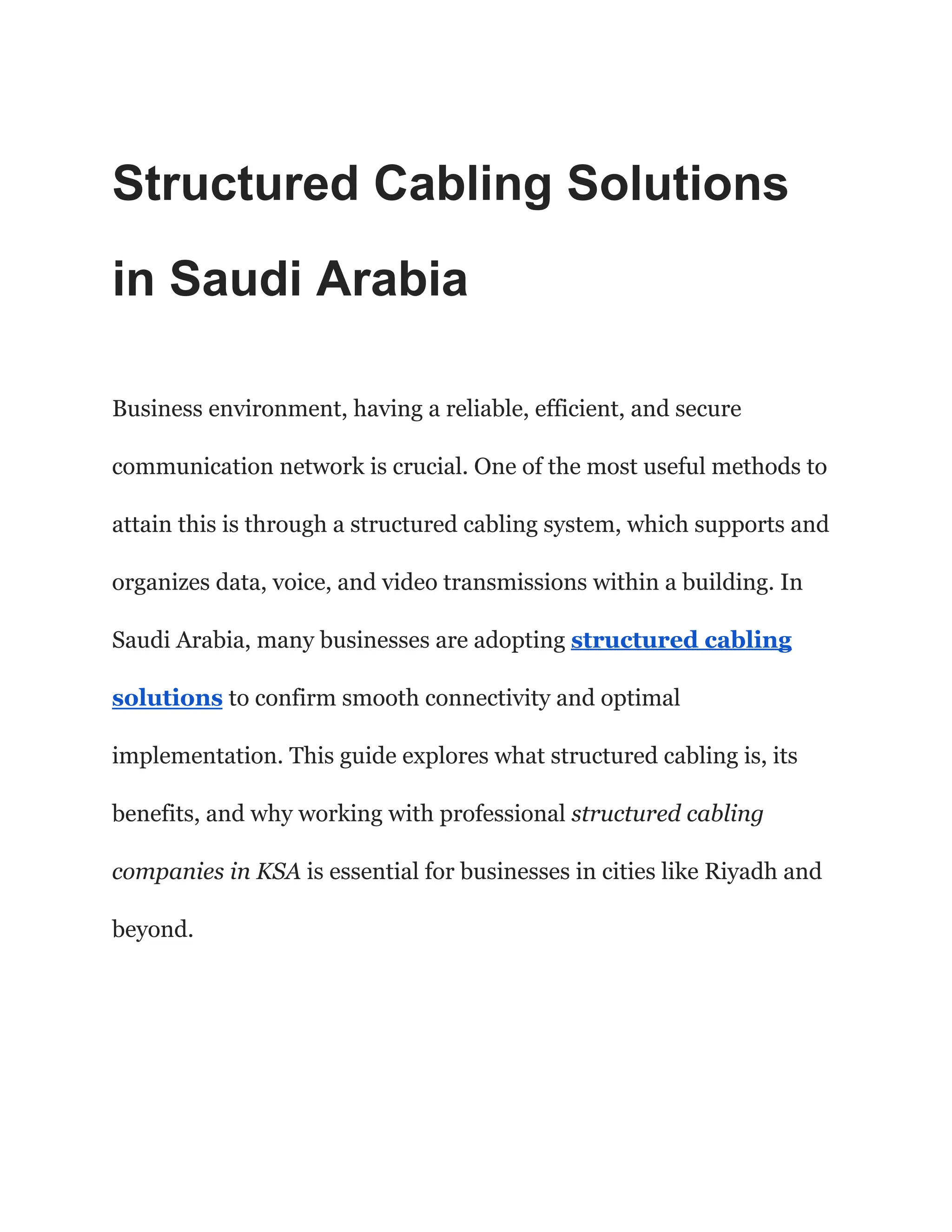 Structured Cabling Solutions in Saudi Arabia.pdf