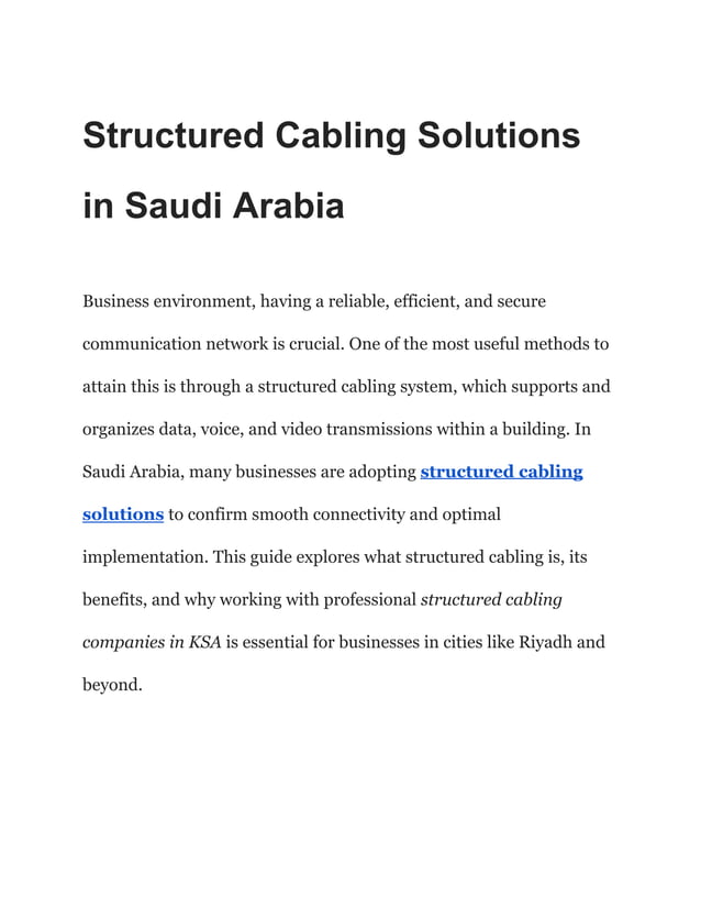 Structured Cabling Solutions in Saudi Arabia.pdf