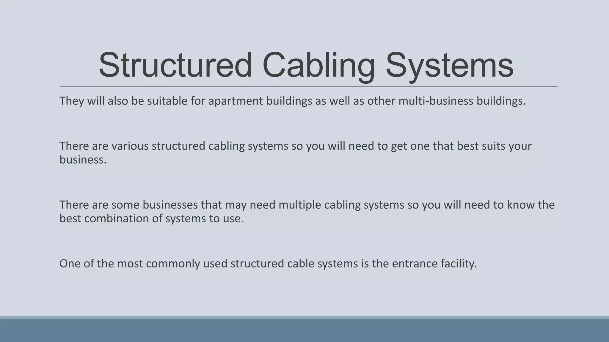 Structured cabling systems | PPTX