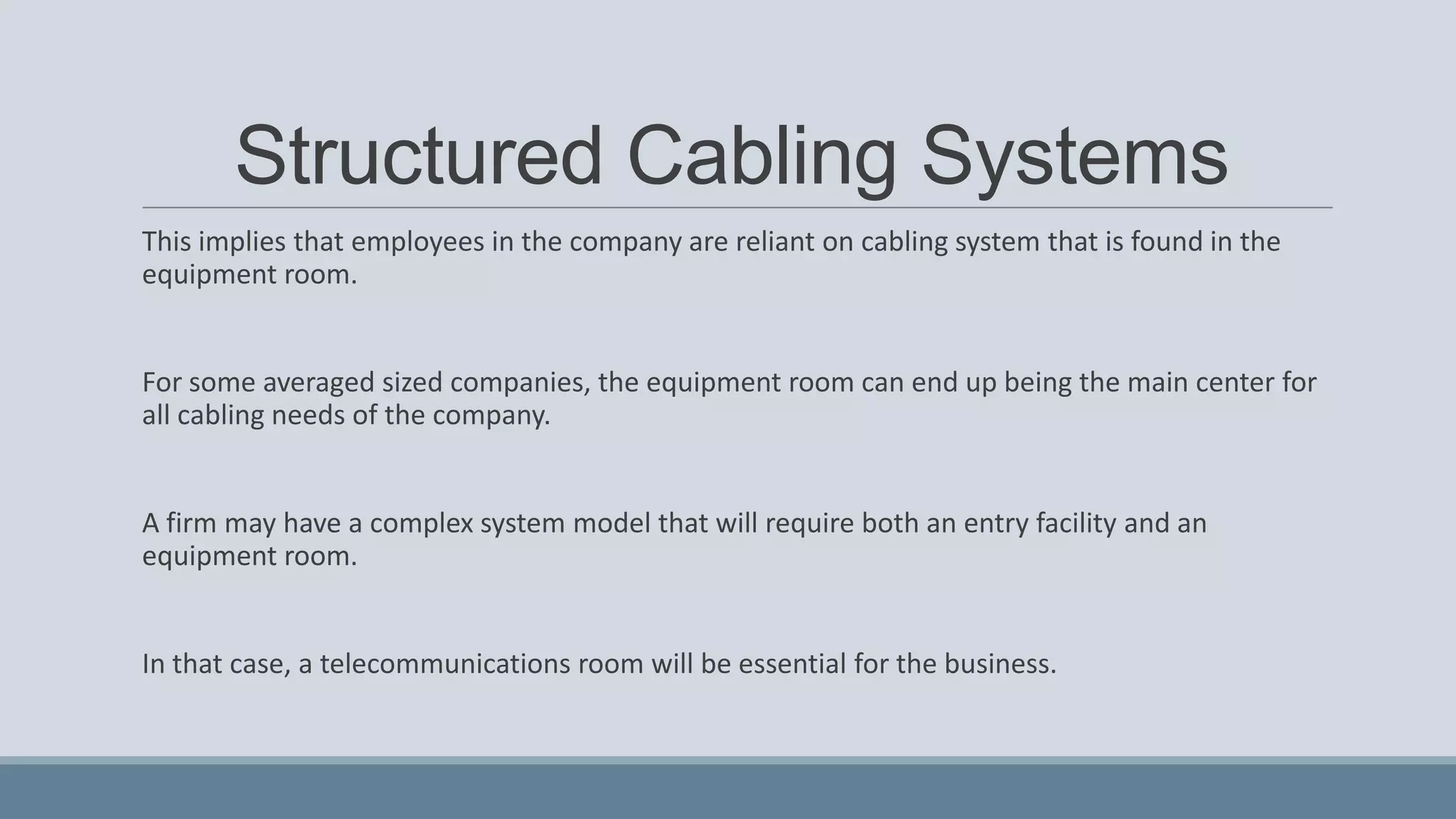 Structured Cabling Systems Pptx Computer Networking Computing