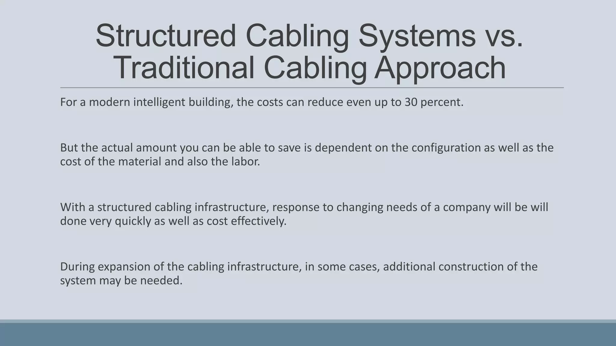 Structured cabling systems vs. traditional cabling approach | PPT