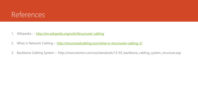 Structured Cabling Technologies for Networking | PPTX