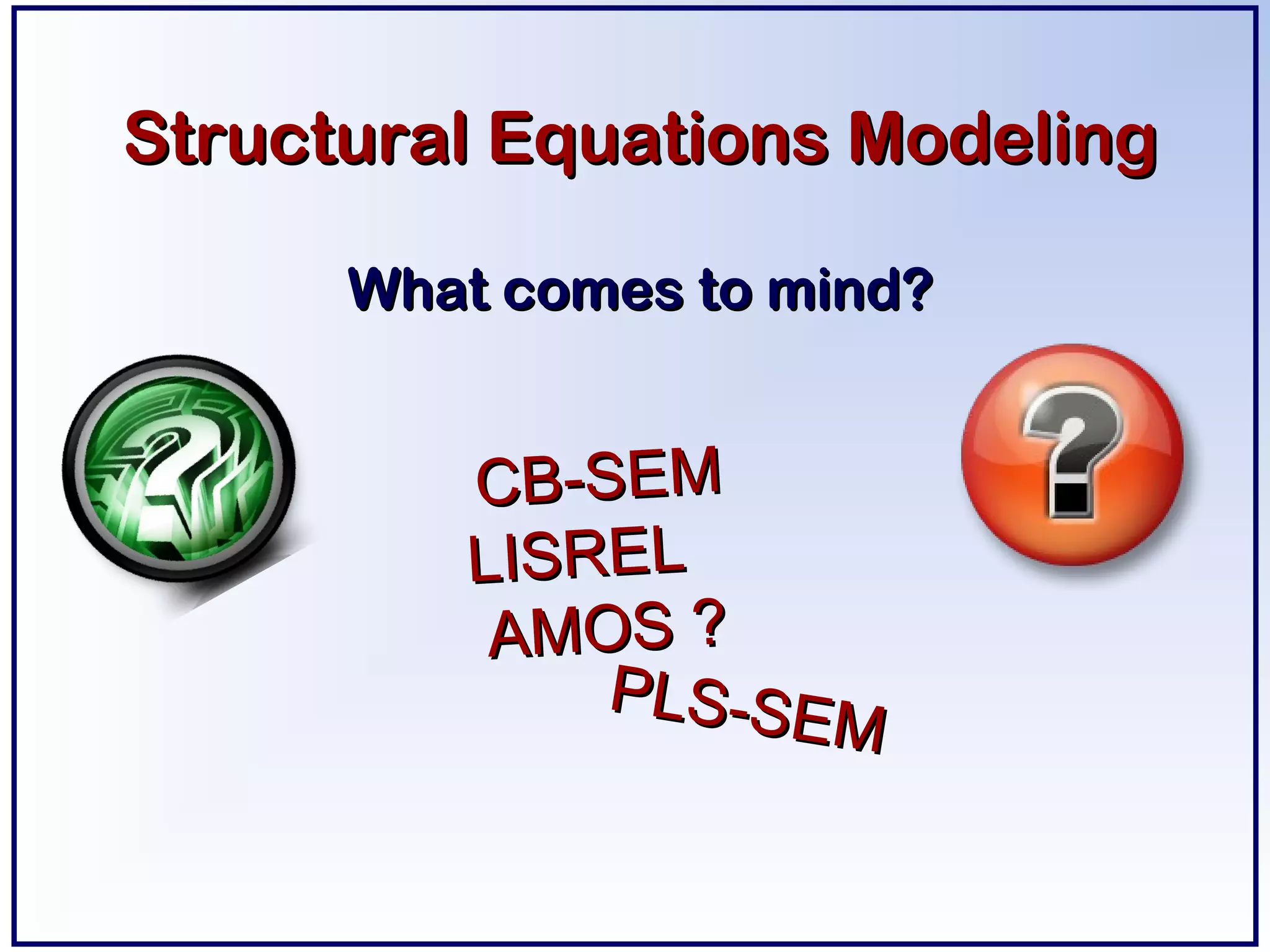 Structured equation model | PPT