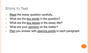 History Structured essay questions | PPTX