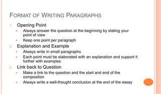 History Structured essay questions | PPTX