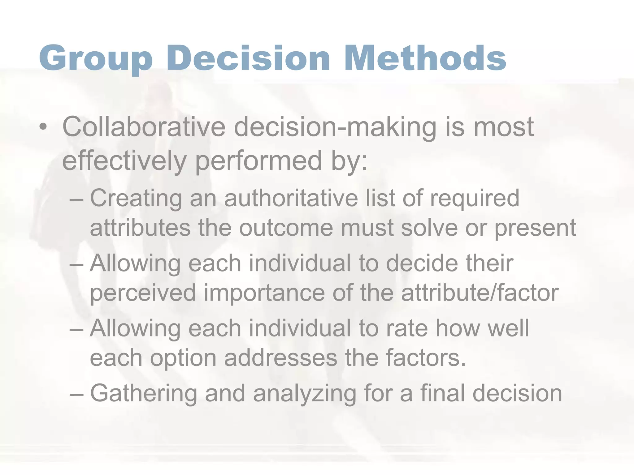 Structured group decision making | PPTX