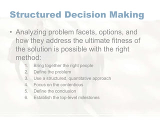 Structured group decision making | PPTX
