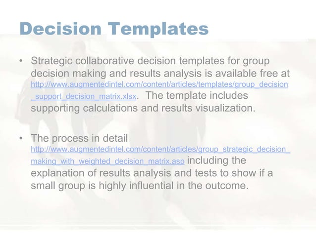 Structured group decision making | PPT | Free Download