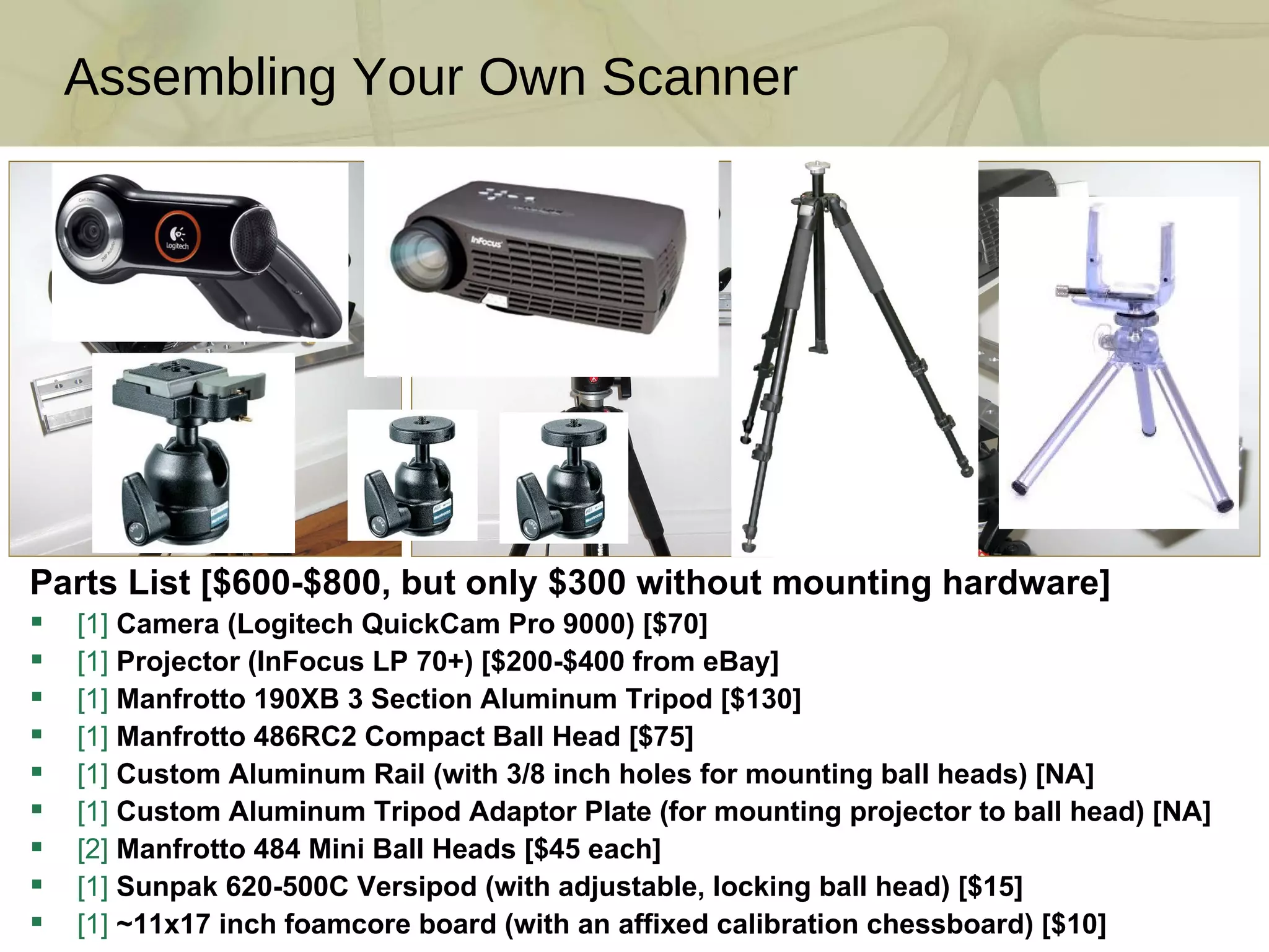 Build Your Own 3D Scanner: 3D Scanning with Structured Lighting | PPT