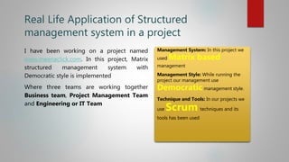 Structured management in an organization | PPTX