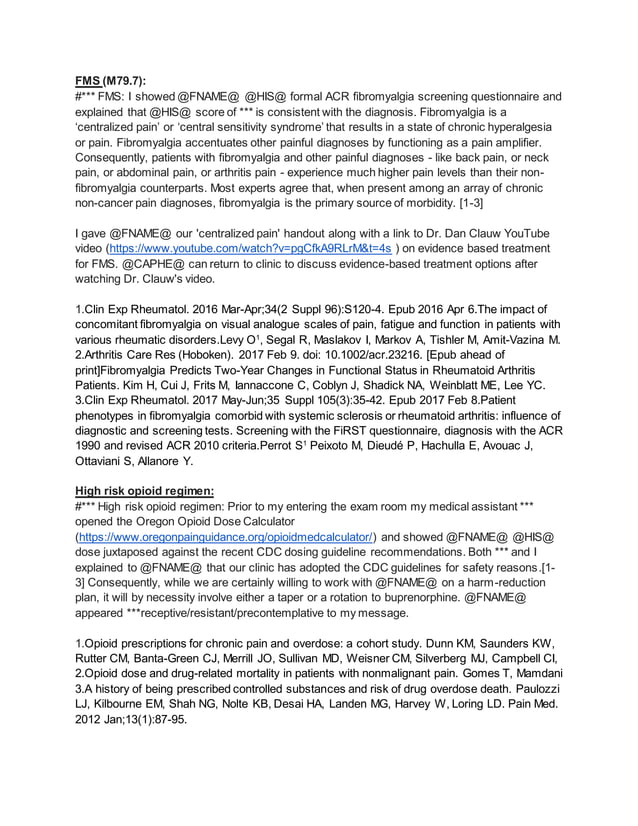 Structured opioid refill clinic epic smartphrases