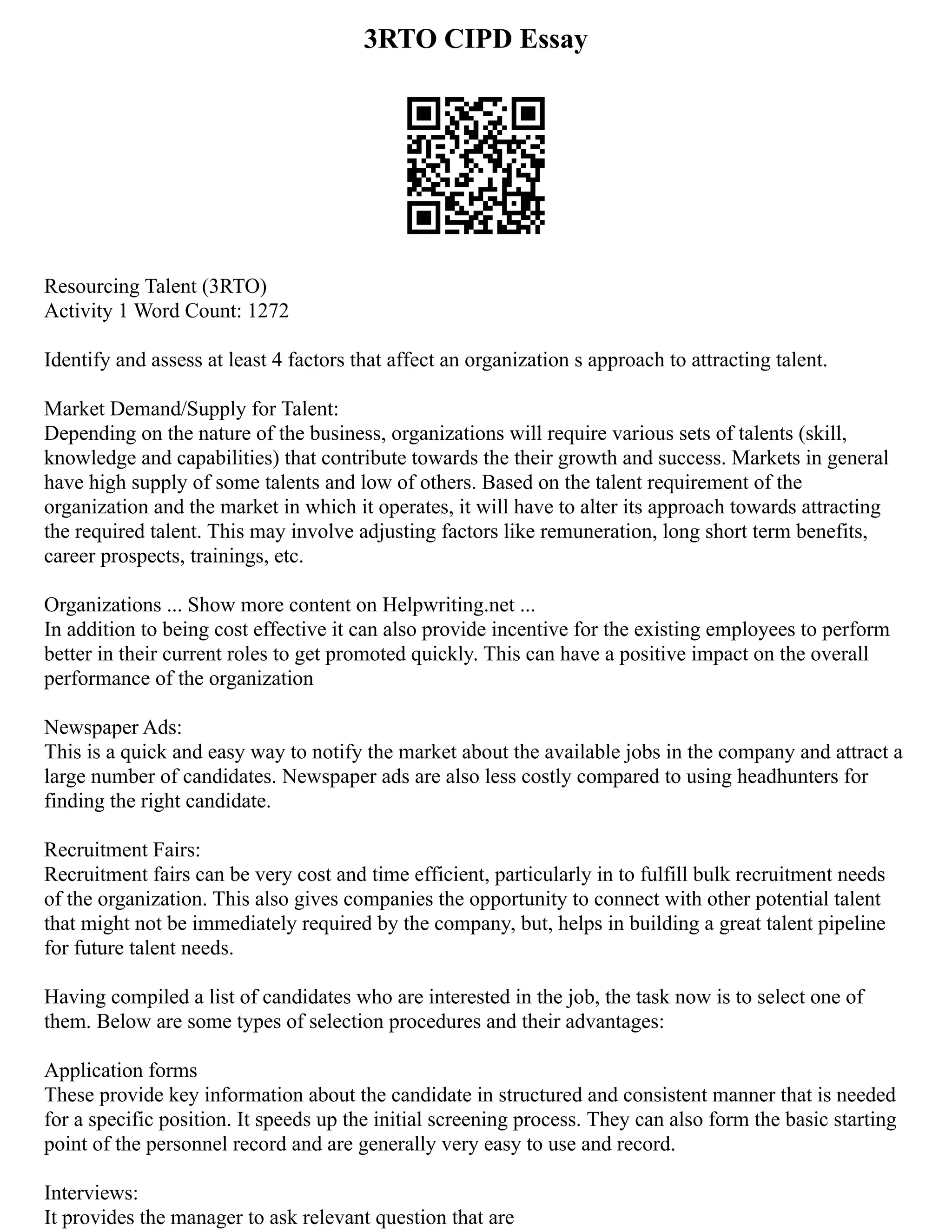 Structured Paragraph Writing Examples IEEL Poster B | PDF