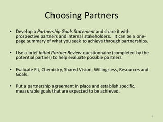Structured Partnerships for Success | PPT