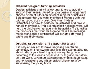 Structured peer tutoring | PPTX | Educational Assessment | Education