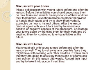 Structured peer tutoring | PPTX | Educational Assessment | Education