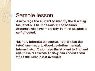 Structured peer tutoring | PPTX | Educational Assessment | Education