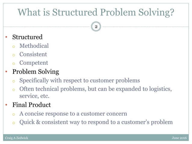 Structured problem solving - training package | PPTX