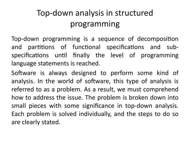 Structured programming & Programming methodologies.pptx | Programming Languages | Computing