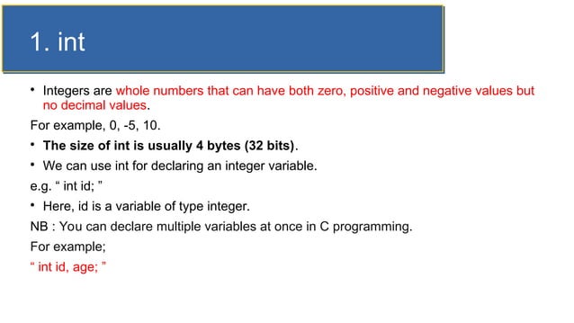 Structured Programming with C - Data Types.ppt