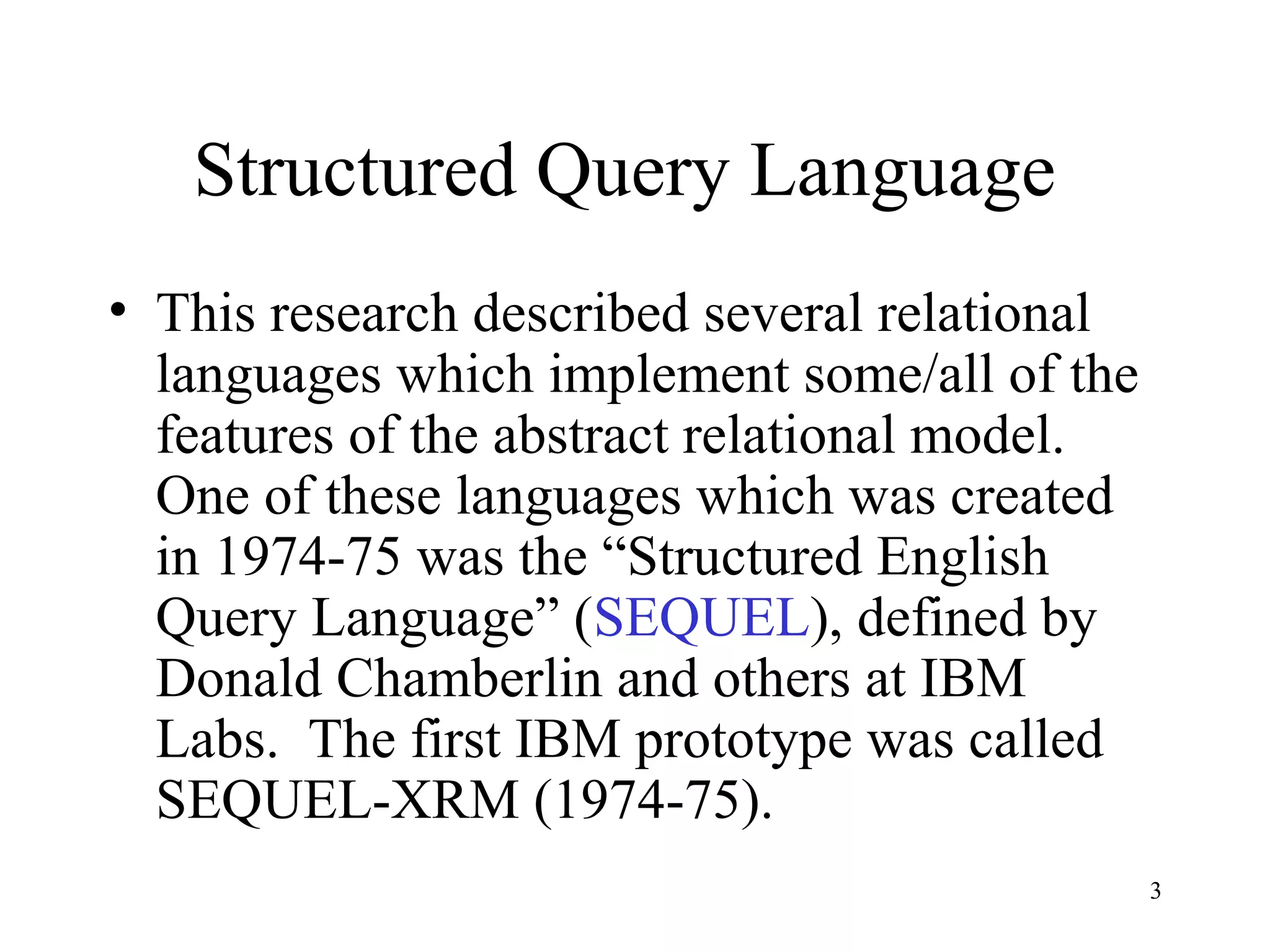 Structured query language | PPT