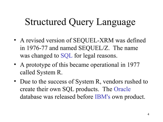 Structured query language | PPT