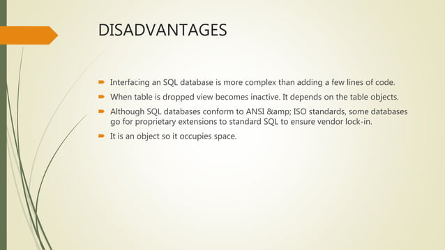 Structured query language | PPTX | Databases | Computer Software and Applications