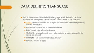 Structured query language | PPTX