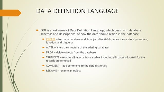 Structured query language | PPTX | Databases | Computer Software and Applications