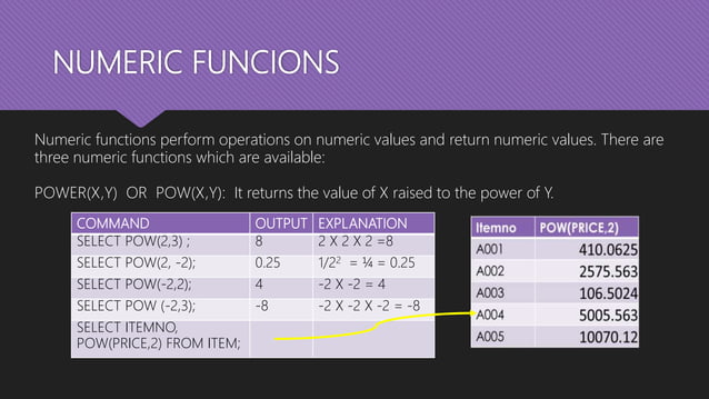 Structured query language functions | PPTX