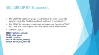 Structured query language(sql) | PPT