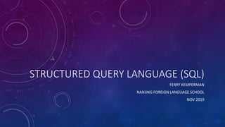 Structured Query Language introduction.. | PDF