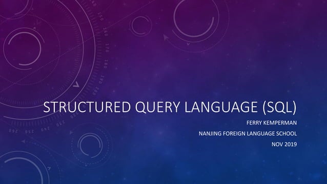 Structured Query Language Introduction Pdf Databases Computer Software And Applications