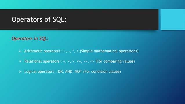 Structured query language(sql)ppt | PPTX | Databases | Computer ...