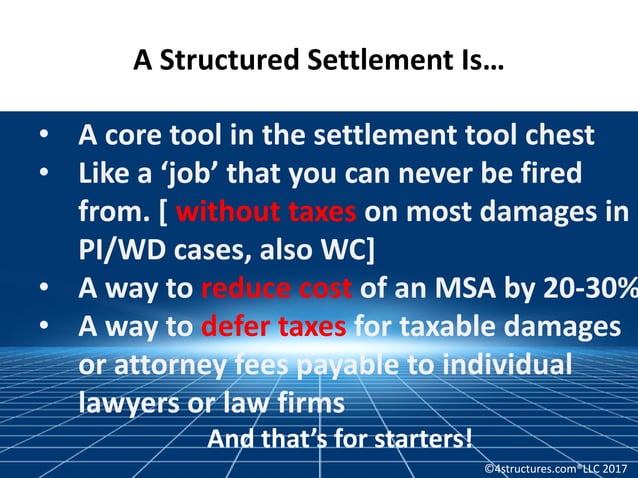 Why People Do Structured Settlements 2018 | PPT