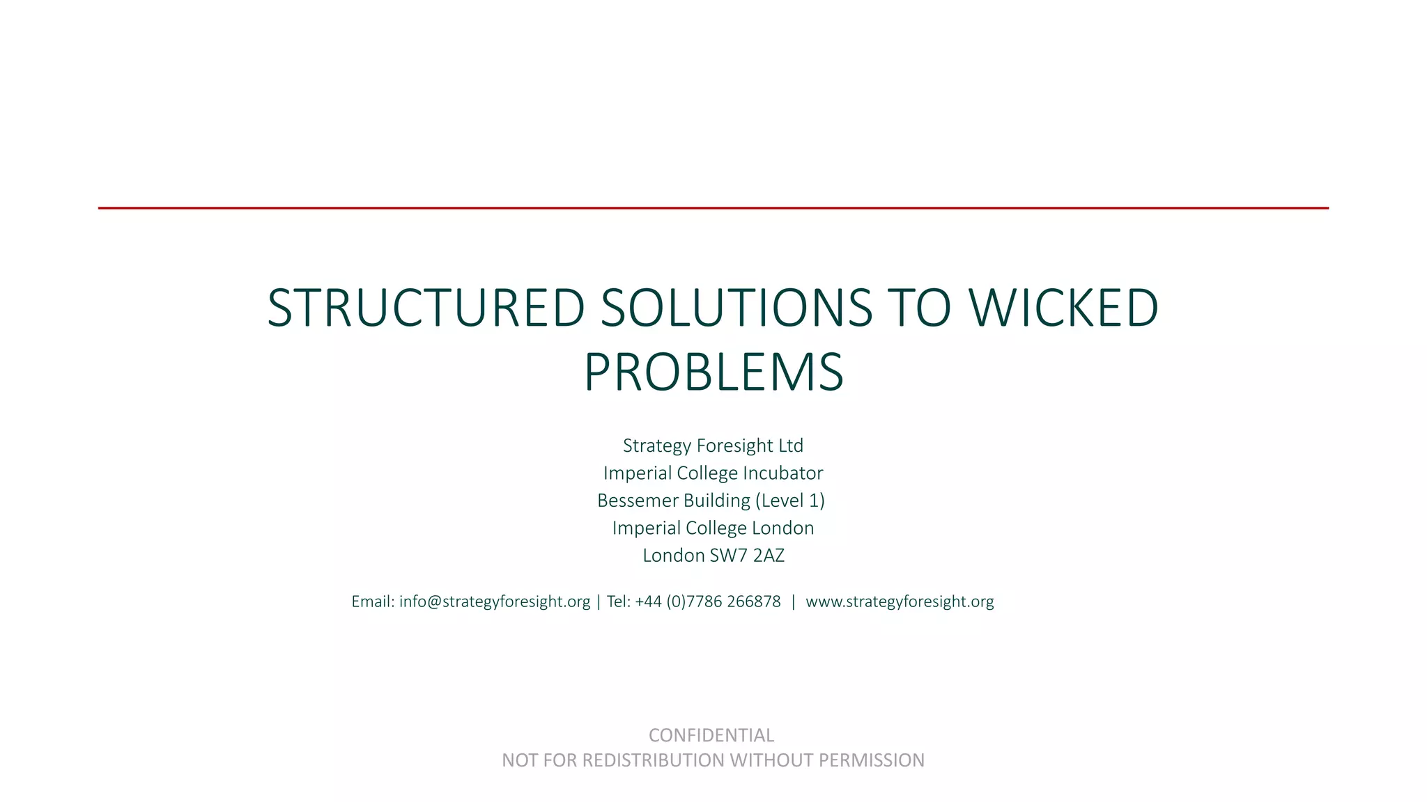 Structured solutions to wicked problems | PPTX | Computer Software and ...
