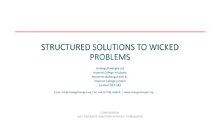 Structured solutions to wicked problems | PPTX
