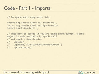 Introduction to Structured Streaming | Big Data Hadoop Spark Tutorial | CloudxLab | PPT