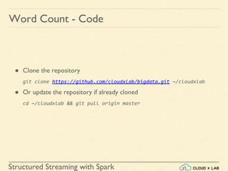 Introduction to Structured Streaming | Big Data Hadoop Spark Tutorial | CloudxLab | PPT