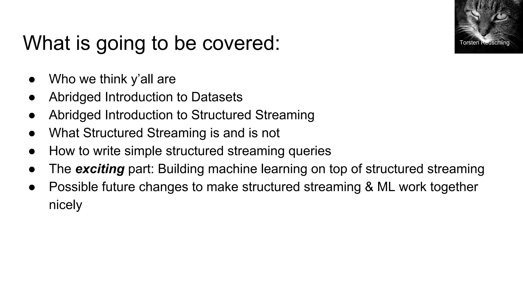 Structured streaming for machine learning | PPT