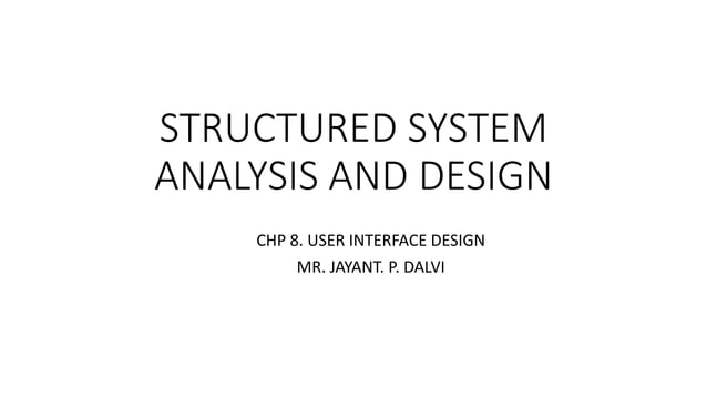 Structured system analysis and design | PPTX | Desktop Publishing | Computer Software and ...