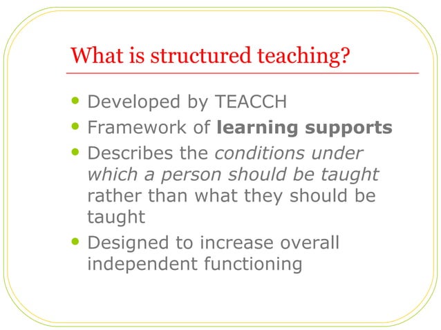 Structured teaching | PPT