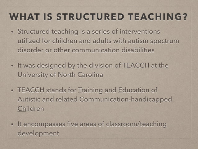 Structured teaching overview | PPT