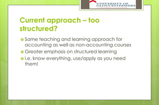 Structured vs unstructured teaching and learning - Archan Mehta and ...