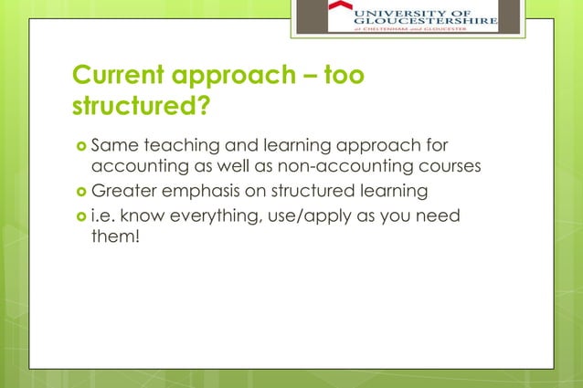 Structured vs unstructured teaching and learning - Archan Mehta and ...