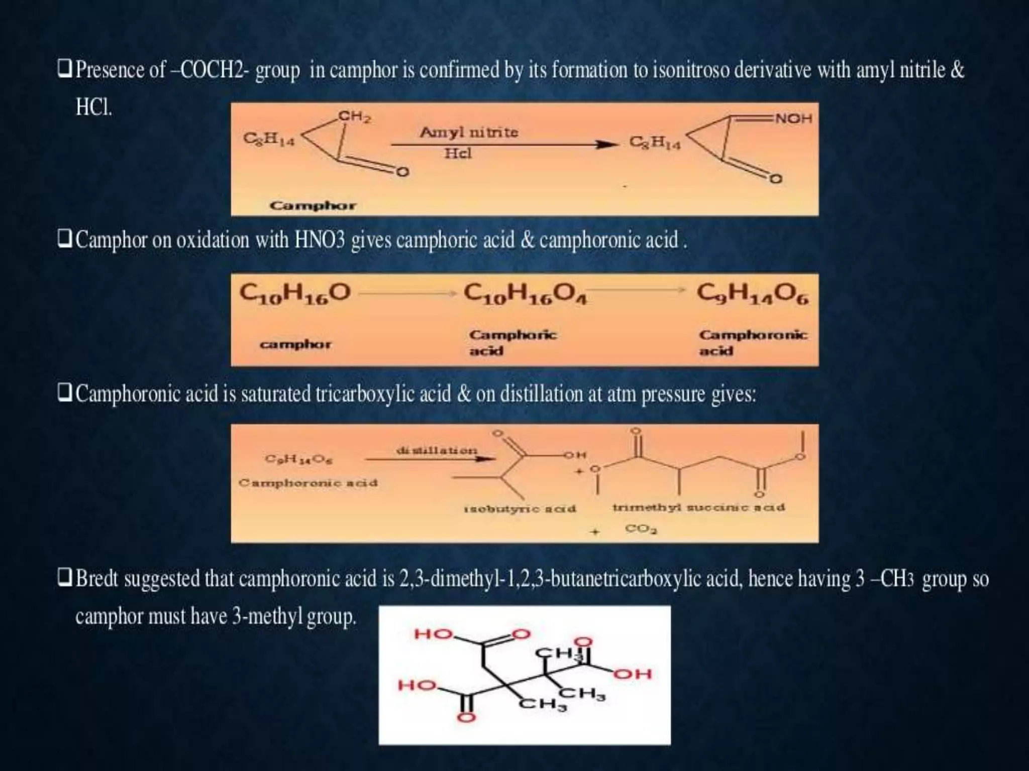 Structure elucidation of camphor | PPTX