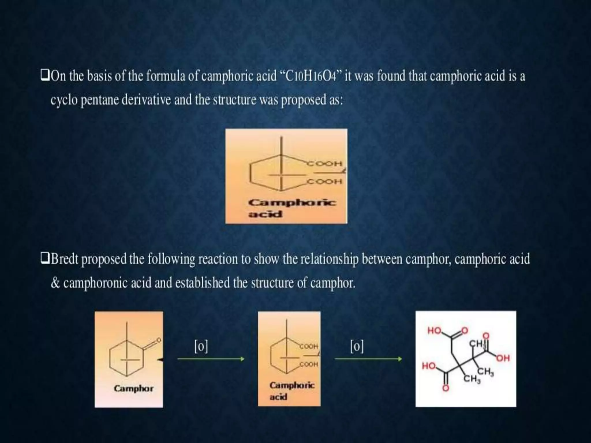 Structure elucidation of camphor | PPTX