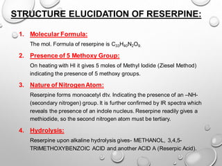 Structure Elucidation of Reserpine (M. Pharm) | PDF